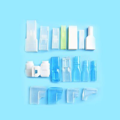 China PVC Protect Bush Spade Connectors Quick Disconnect Male Female White Blue Bullet Rubber Crimp Terminal Covers Soft Sheath for sale