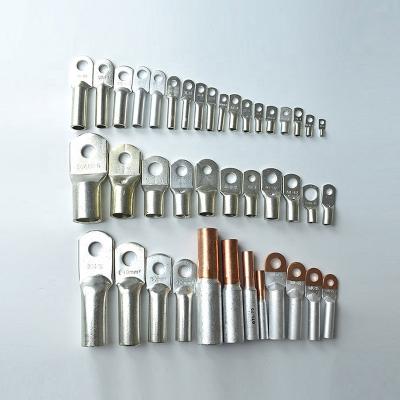 China SC Tinned Copper Cable Lugs Ring Connectors AWG10-5/16 2.5-1000mm2 Battery Terminal Crimping Lug for Automotive Marine Solar for sale