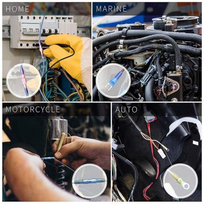 China 220PCS PE Double Splice Tube Butt Shrinkable Terminal Insulated Crimp Heat Shrink Wire Connector Kit for sale