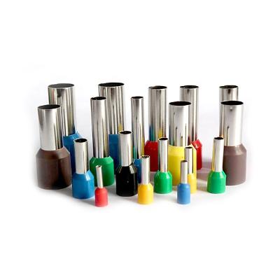 China Manufacturer China 70mm Insulated Sleeve Copper I Lugs Twin Wire Type Crimping Cord End Bootlace Ferrules Terminal for sale