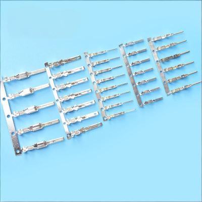 China Brass Copper Automotive Crimp Terminal Noninsulated Male Female Flat Pin Tin Plated Wire Connector for sale