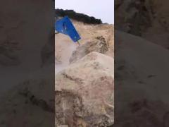 Breaker hammer at the mine operation site