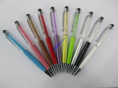 China crystal touch pen,advertising logo printed gift crystal ball point pen for sale