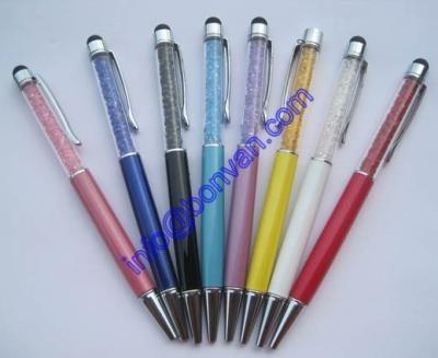 China crystal touch metal pen, advertisement gift touch ballpoint pen for sale