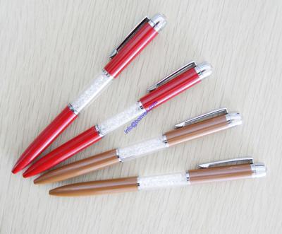 China crystal diamond metal pen,printed gift logo ball point pen for sale