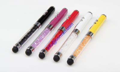 China crastal touch pen with LED light,touch ball pen with light for sale