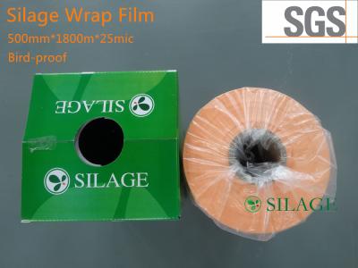 China Triple Layer Blown Orange Color Silage Bale Wrapping Film for sale