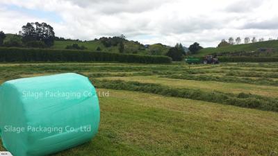 China Green Color 750mm*25um Blown Silage Film for Denmark Farm for sale