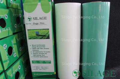 China Green Color 750mm*25um Blown Silage Film for Hungary Farm for sale