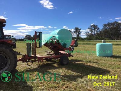 China Green Color Silage Wrap Film Exporting Ireland 750mmx1500m For Round Bales of Silage for sale