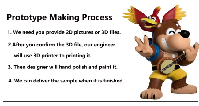 Front view of mini cartoon girl PVC figure showing detailed facial features and outfit