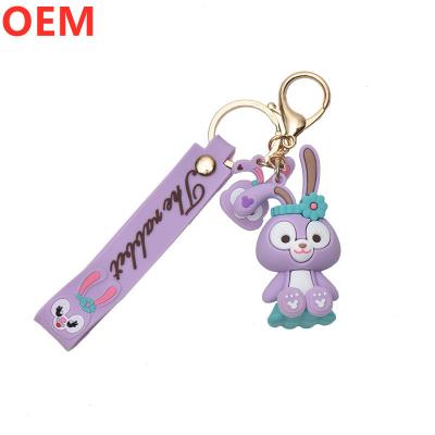 China Custom 3d Cartoon Keychain Customization OEM Design PVC Plastic Keychain for sale