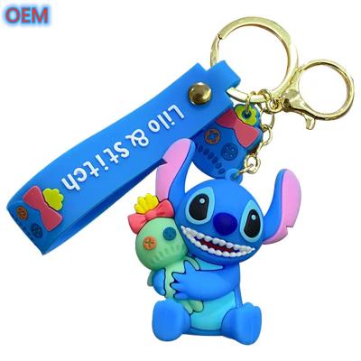 中国 OEM工場カスタム 可愛い漫画キーチェン カスタマイズ 3d プラスチック PVCキーチェン 販売のため