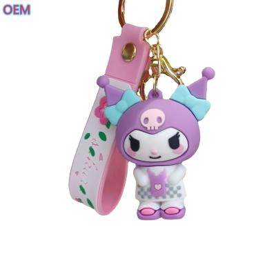 中国 OEM工場カスタム 可愛い漫画キーチェン カスタマイズ 3d プラスチック PVCキーチェン 販売のため