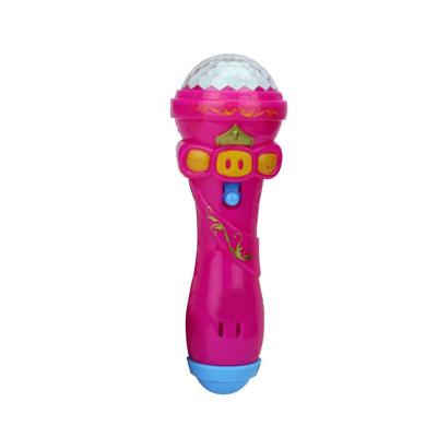 China Customized Toy Light Flashing Projection Wireless Microphone Torch Shape Cute Glow Toy for sale