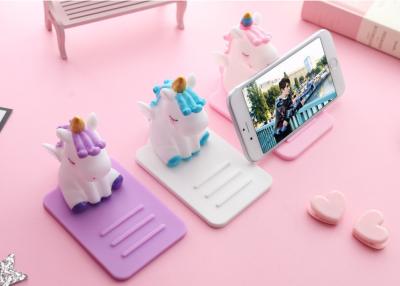 China Zeichentrickfilm Silikon Faul Mobiltelefonhalter Einhorn Autodesktop Multifunktionsverstellbares Klammerstand zu verkaufen