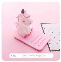 China Zeichentrickfilm Silikon Faul Mobiltelefonhalter Einhorn Autodesktop Multifunktionsverstellbares Klammerstand zu verkaufen