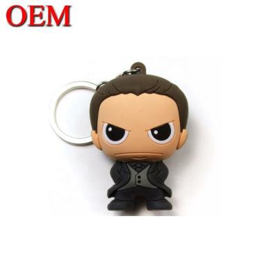 China OEM Logo Soft PVC 3D Keychain Custom Animal Keychain Figure own design Key Chains for sale