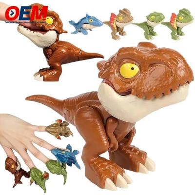 China Brinquedos de dedo de dinossauro de animais de plástico personalizados Brinquedos de PVC feitos de silicone for sale
