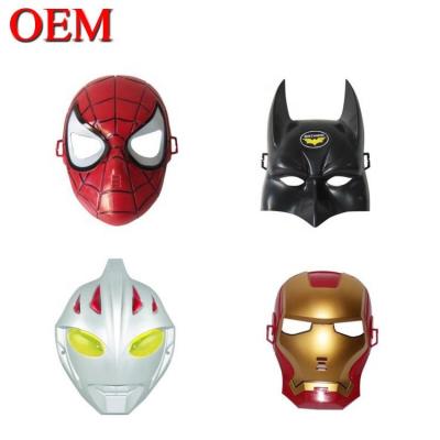 China Custom Halloween Masks PVC Superhero Spider Iron Hero Hulk Captain America Masks Cosplay Costumes Face Mask for sale