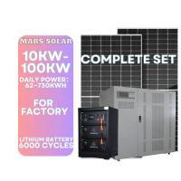 Quality 5KW Hybrid Solar Power Kit Panels Lithium Ion Batteries Panel System for Home Pv for sale