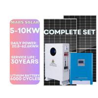 Quality 10KW Home Hybrid Power Kit Solar Panels Energy System Storage Battery Inverter for sale