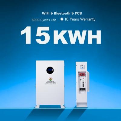 China 10kwh 15kwh 20kwh Power Wall Lifepo4 Battery 48v 200ah 300ah 400Ah for Home Energy Storage for sale