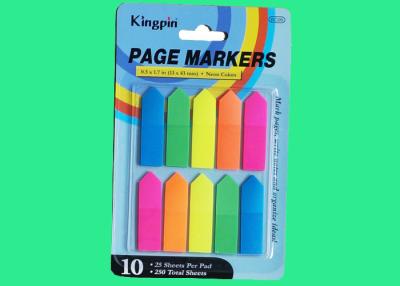 China Arrow shaped PET marker Sticky Notes 13x43 mm x25 sheets x10 pads for sale
