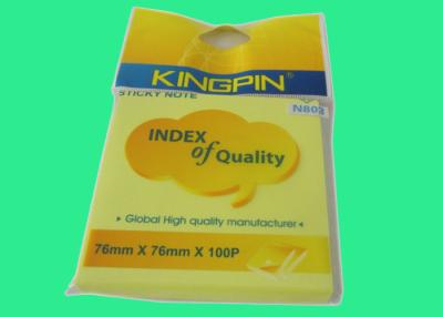 China 100 Sheets 76 x 76mm Attractive yellow pretty Neon Sticky Notes cube for sale