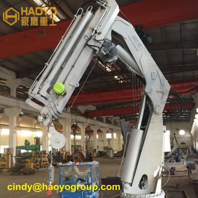 China China 2.5t 22m Hydraulic Knuckle Telescopic Boom Marine Ship Deck Crane for sale