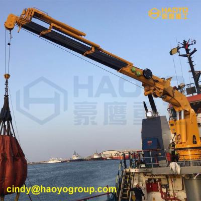 China Foldable Knuckle Boom Provision Pedestals and Platform Crane Parts Marine Ship Crane for sale