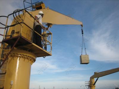 China Stiff Boom Marine Industrial Crane Supplier Operator Marine Ship Crane for sale