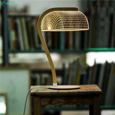 China China Factory Good Quality 3D Vision Wooden Desk Lamp for Christmas Ornaments for sale