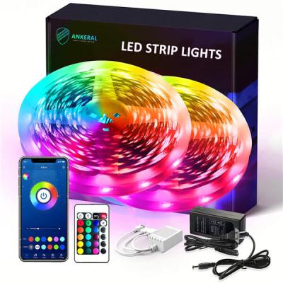 China 50ft RGB LED Strip Lights APP Control Music Sync Color Changing Strip Lights for Home Party for sale
