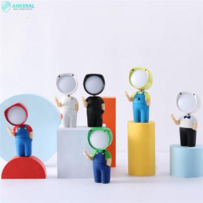 China Creative Finger Heart Mini Cartoon Lamp 360 Degree Rotating Flexible Head for Kids Gifts for sale