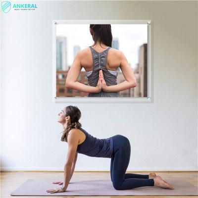 China Yoga Room Clear Floating Acrylic Standoff Wall Frame 8.5×11 Inch 11×14 Inch Clear Acrylic Plexi Frame for sale