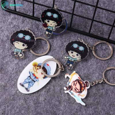 China Super Clear 2 Sided Printing Anime Pendant Key Ring Wallet Accessories Anime Acrylic Keychains for sale