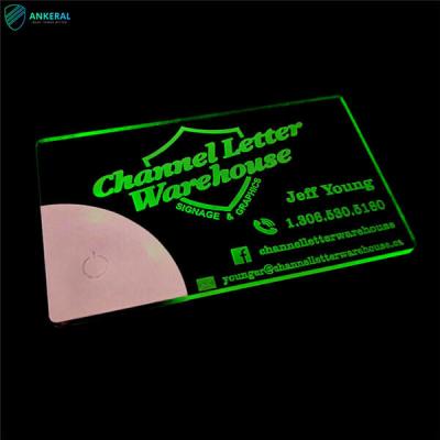 China 2022 Best Sales LED Acrylic Glow Business Name Card China Factory Top 10 Hot Gifts for sale