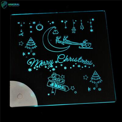 China Custom Engraved Message LED Acrylic Glow Sign Board 2022 New Trending Products for sale