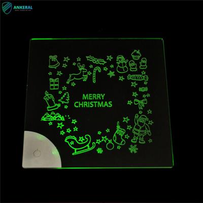 China 2022 New Arrivals Laser Painting LED Christmas Glow Gift Cards Best Promotional Gifts for Kids for sale
