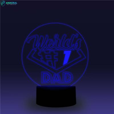 China 2021 Best Hot Selling Smart APP 3D Light World's Best Dad Father's Day Best Gifts for sale