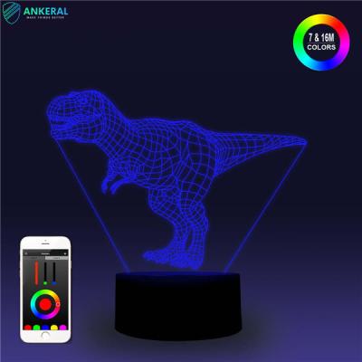 China Dinosaur 3D Optical Illusion Lamp APP Control Best Price on Sale for sale