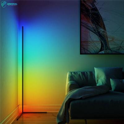 China 2022 Best Selling High Quality LED Corner Floor Lamp APP Control 10 Millions Colors Changing for sale