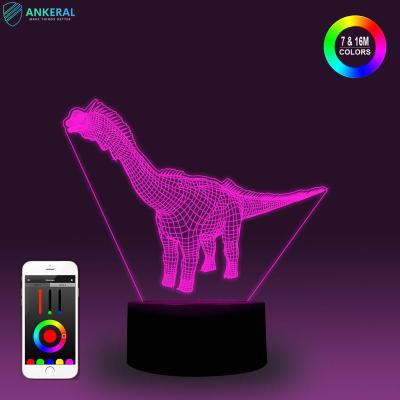 China Buy Dinosaur 3D Touch Lamp Smart APP Control Best Christmas Gifts for sale