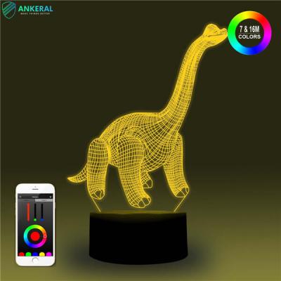 China Factory Best Sellers Dinosaur 3D Night Light APP Control for Boys for sale