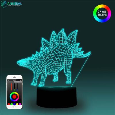 China Cheap Wholesale 3D Dinosaur Night Lights APP Control for Kids’ Gifts for sale
