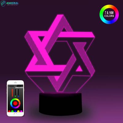 China 16 Colors Changing 3D Night Light Remote Control Best Selling Items for sale