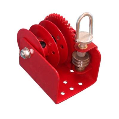 China 1500LBS Double Speed Manual Hand Poultry Winch With Brake Without Webbing & Cable for sale