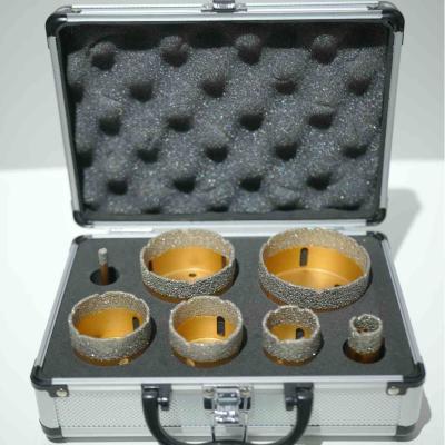 Quality Color Painting 7PC Vacuum Brazing Diamond Hole Saw Kit 1/4" 25/32" 1-3/8" for sale