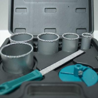 China 140mm A3 Steel Hole Saw Kit YG8 Drill Bit Cutting Capacity 2-1/4 Tungsten Carbide Gritted Hole Saw for sale